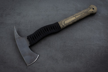 Winkler Knives Wild Bill Axe w/ Micarta Handle Black Paracord Wrap and ...