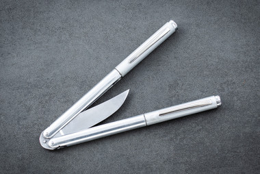 Fred Perrin Concept Custom Balisong Double Pen Stainless Steel Polished ...