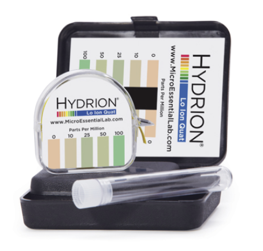 Hydrion Quat tester QT 40 Sanitizer Test 0-500 PPM