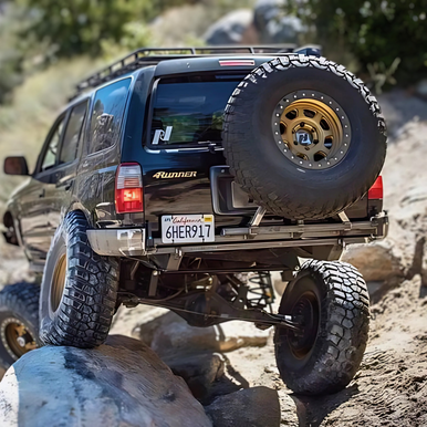 3rd Gen 4Runner Rear Bumper | High Clearance Steel Bumper with Swing ...
