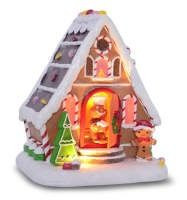 Gingerbread Man House Animated 19cm Multi - Cape View Nursery