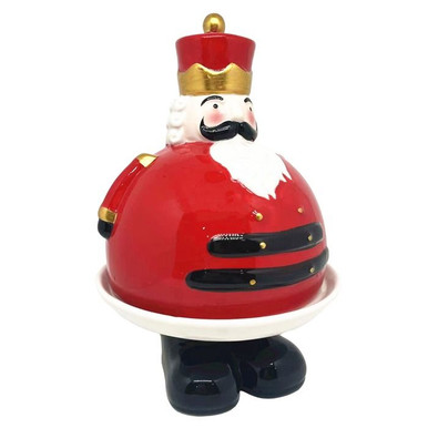 Ceramic Nutcracker Cloche 24cm Red - Cape View Nursery