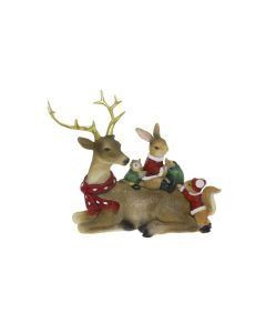 Sitting Reindeer w/Animals - Cape View Nursery