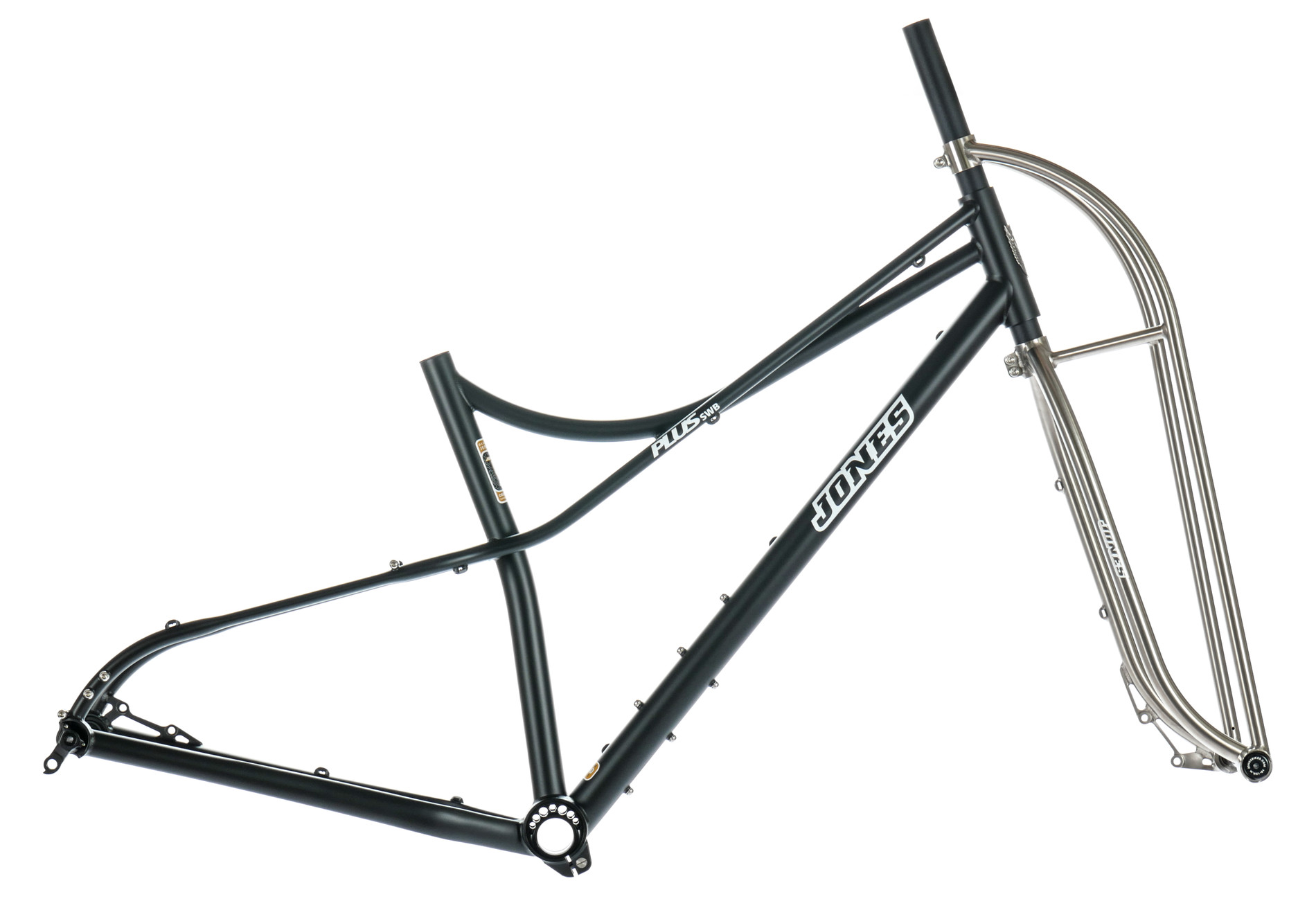 Jones Steel Plus SWB Spaceframe with Fork Black (size medium) - Jones Bikes