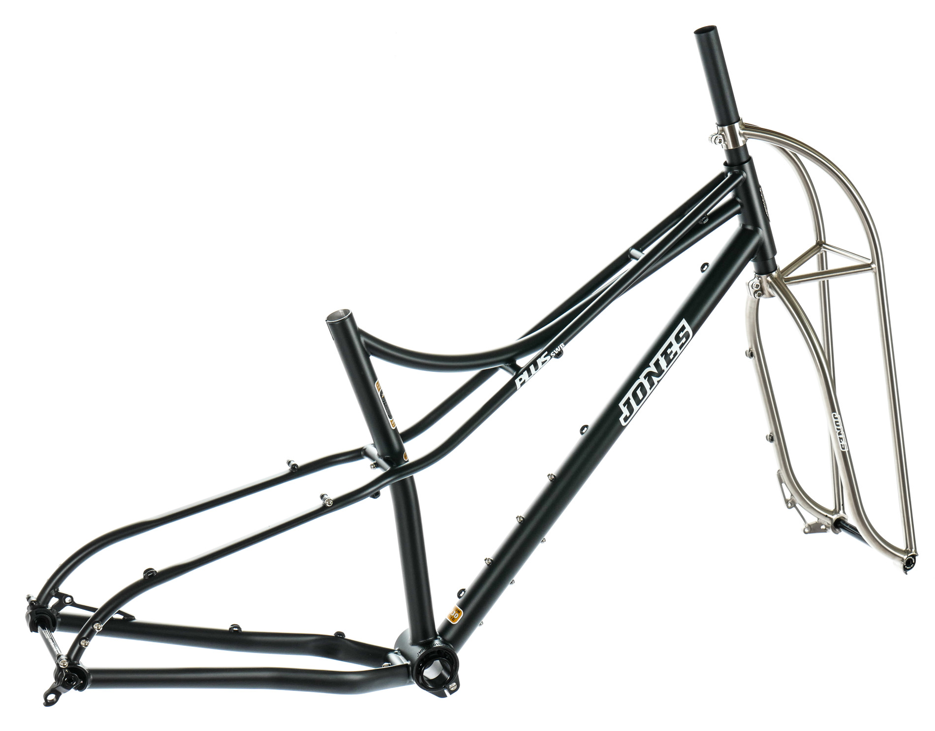 Jones Steel Plus SWB Spaceframe with Fork Black (size medium) - Jones Bikes
