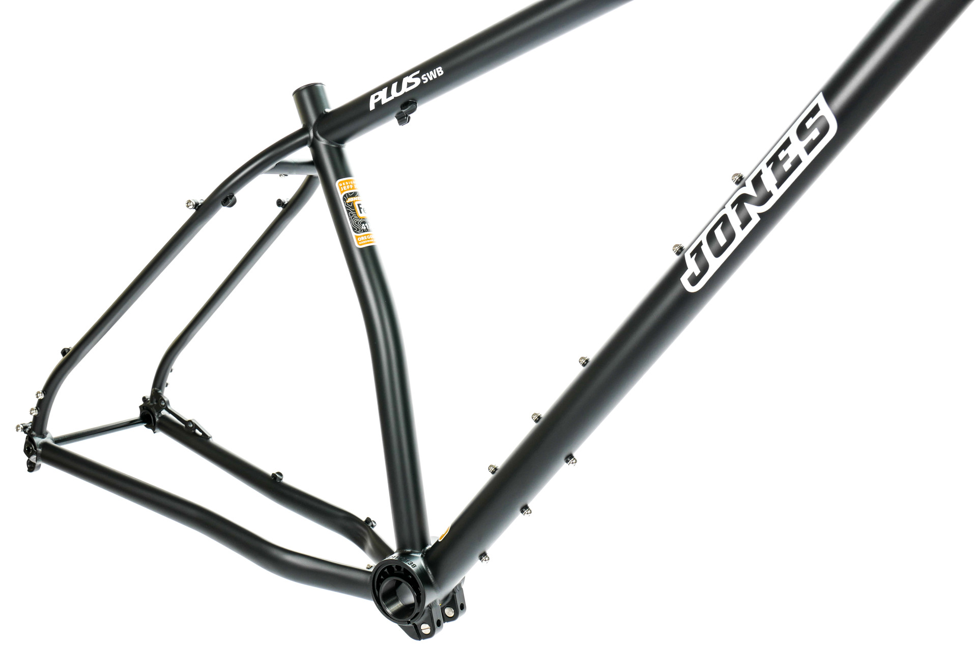 Jones Steel Plus SWB Diamond Frame with Fork Black (size medium)