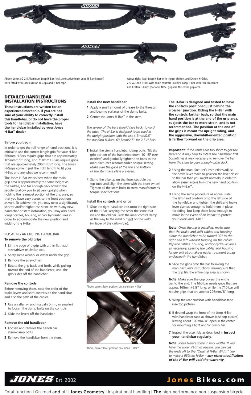 Jones H-Bar® Bend Aluminum - Jones Bikes