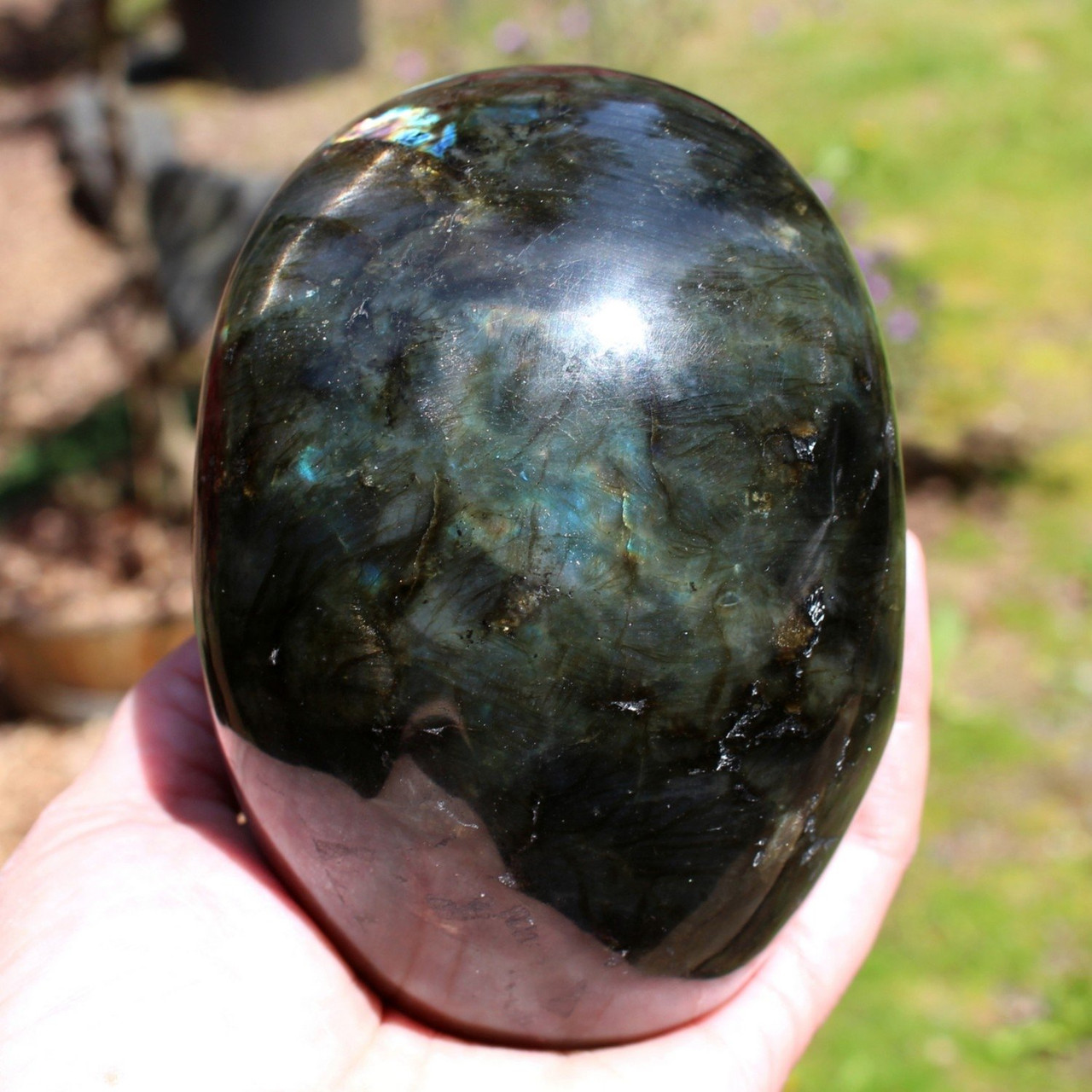 Labradorite Crystal Skull Carving 5" ~ Mystic Rainbows