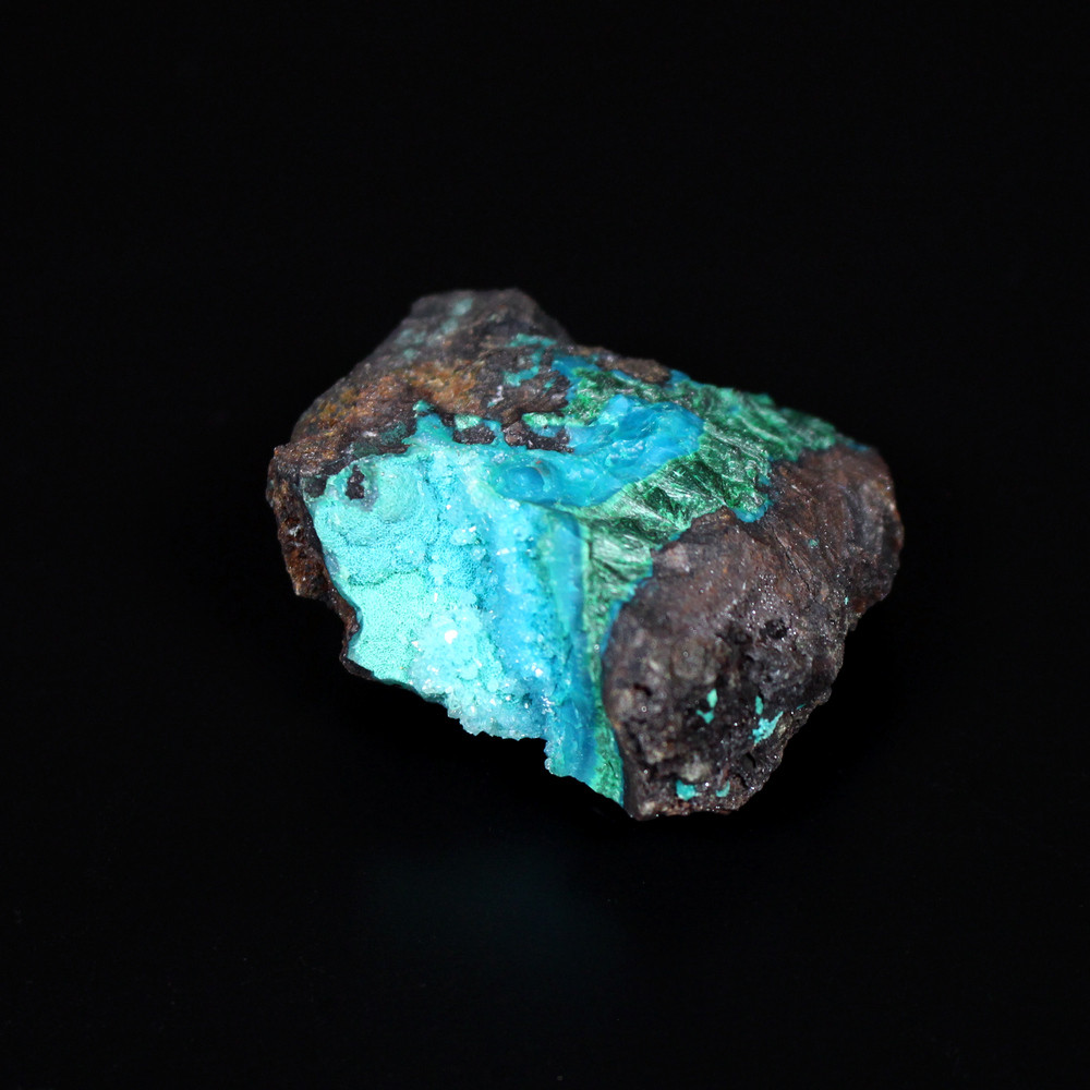 Chrysocolla Malachite Druzy Quartz Crystal Mineral Specimen Chile