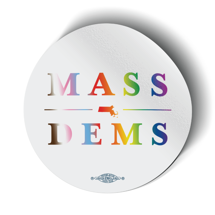 Mass Dems - Pride (3.5" x 3.5" Vinyl Sticker -- Pack of Two ...