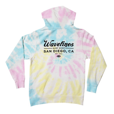Cursive Hood Youth Tie Dye - WAVELINES SURF SHOP