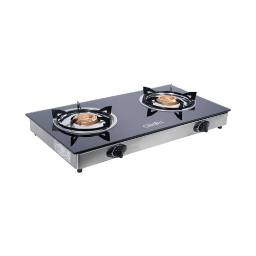 2 BURNER GLASS TOP GAS STOVE
