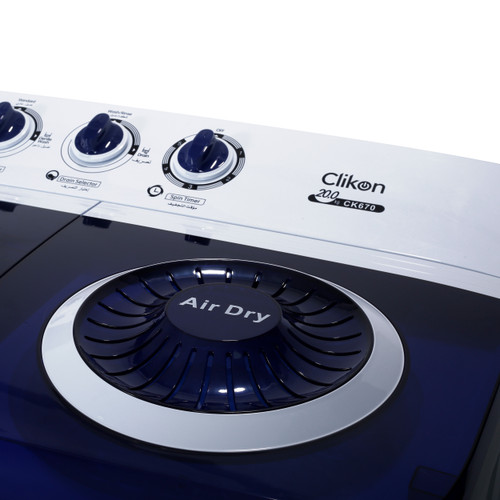 Clikon 20KG Twin Tub Top Loading Washing Machine_CK670