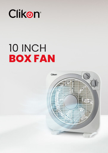 Clikon CK2215 10-Inch Box Fan – Compact & Powerful Air Circulation ...
