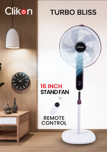 Clikon CK2816 16-Inch Turbo Bliss High-Speed Pedestal Fan – Powerful ...