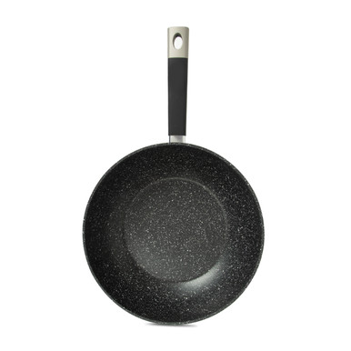 Homeway - 28 cm Hammered Collection Marble Coated Non-stick Wok Pan ...