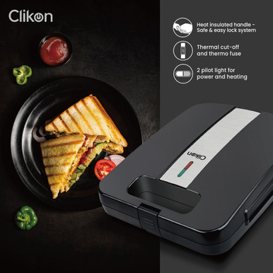 Clikon Non-Stick Vertical Contact Grill Sandwich Maker CK2467