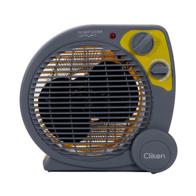 Clikon Fan Heater with 2 Heating Levels, Adjustable Temp Settings ...