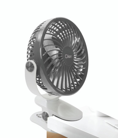 CLIKON 7" RECHARGABLE CLIP FAN WITH 360° HORIZONTAL AND VERTICAL ...