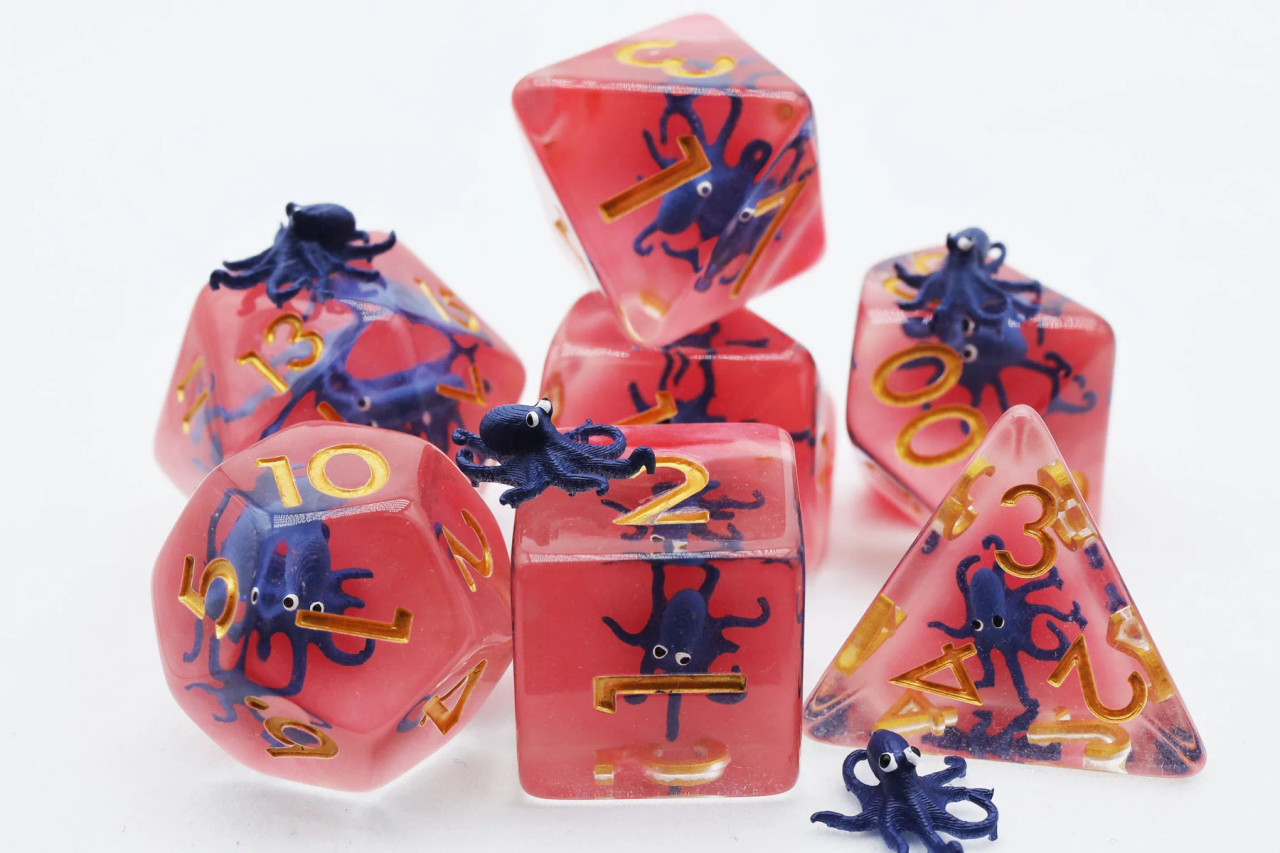 Polyhedral Dice Set: Underwater Octopus - Game Goblins