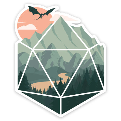 Vinyl Sticker: A D20 Scene - Game Goblins