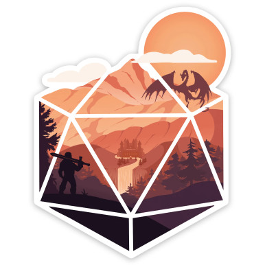 Vinyl Sticker: The D20 Hero - Game Goblins