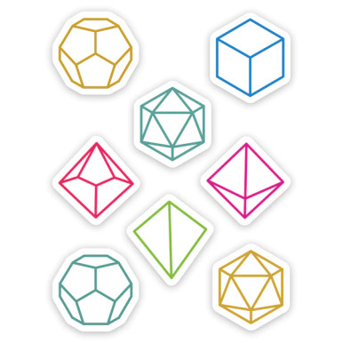 Vinyl Sticker: Minimal D20 - Game Goblins