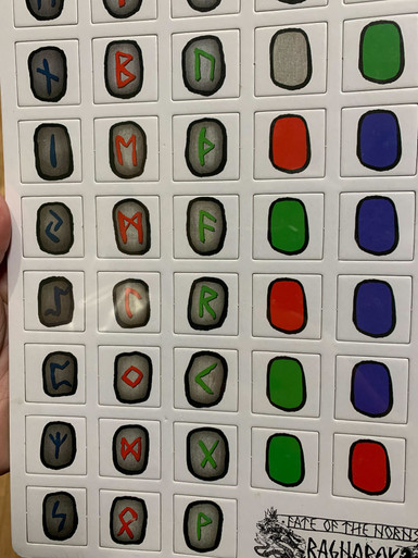 RPG: Fate of the Norns Ragnarok: Futhark Runes Punchout Sheet - Game ...