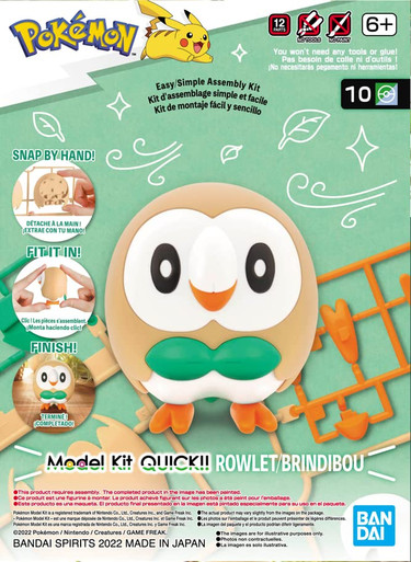 Pokemon Model Kit Quick!: Rowlet - Game Goblins