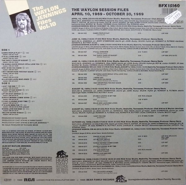 Waylon Jennings - The Waylon Jennings Files, Vol. 10 - Footscray ...