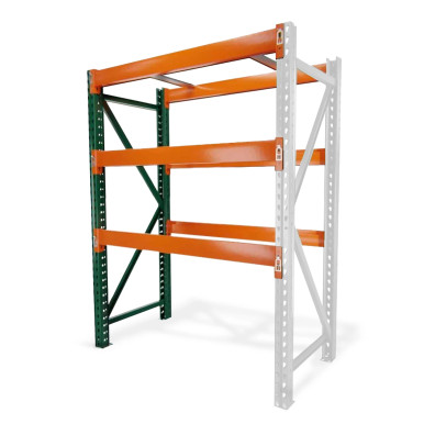 42"D BHD Pallet Rack Adder Kits with Pallet Supports