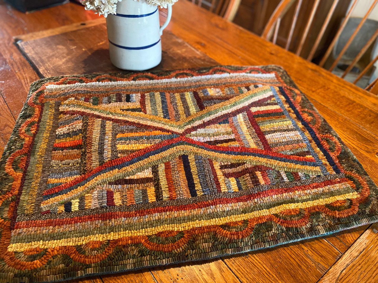 Scrapper Hit or Miss Rug Hooking Pattern (Linen only)