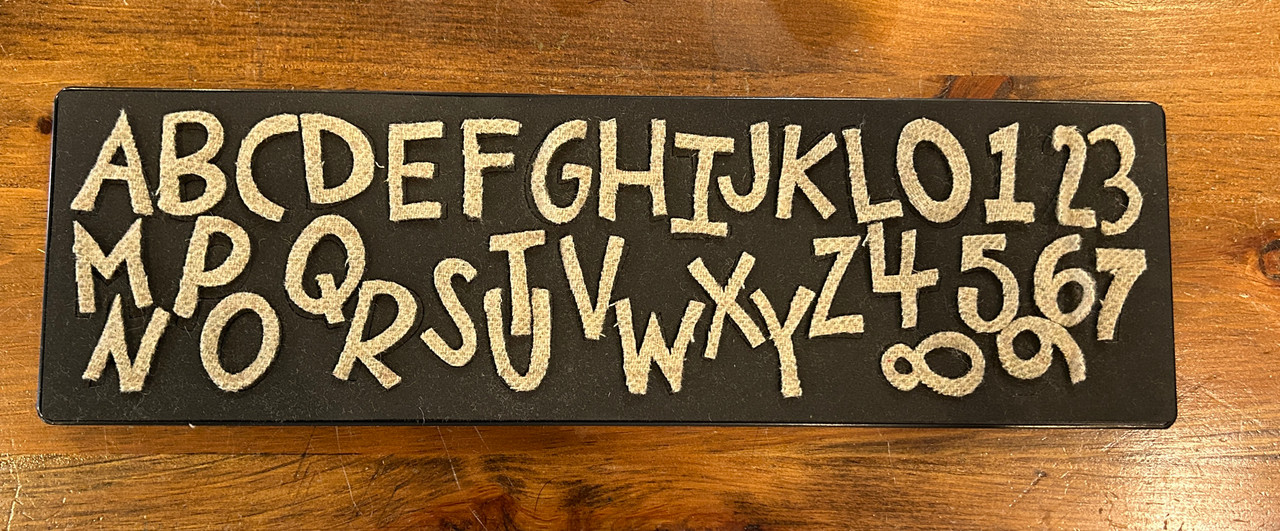 Wonky Alphabet Fabric cutting Die for Appliqué