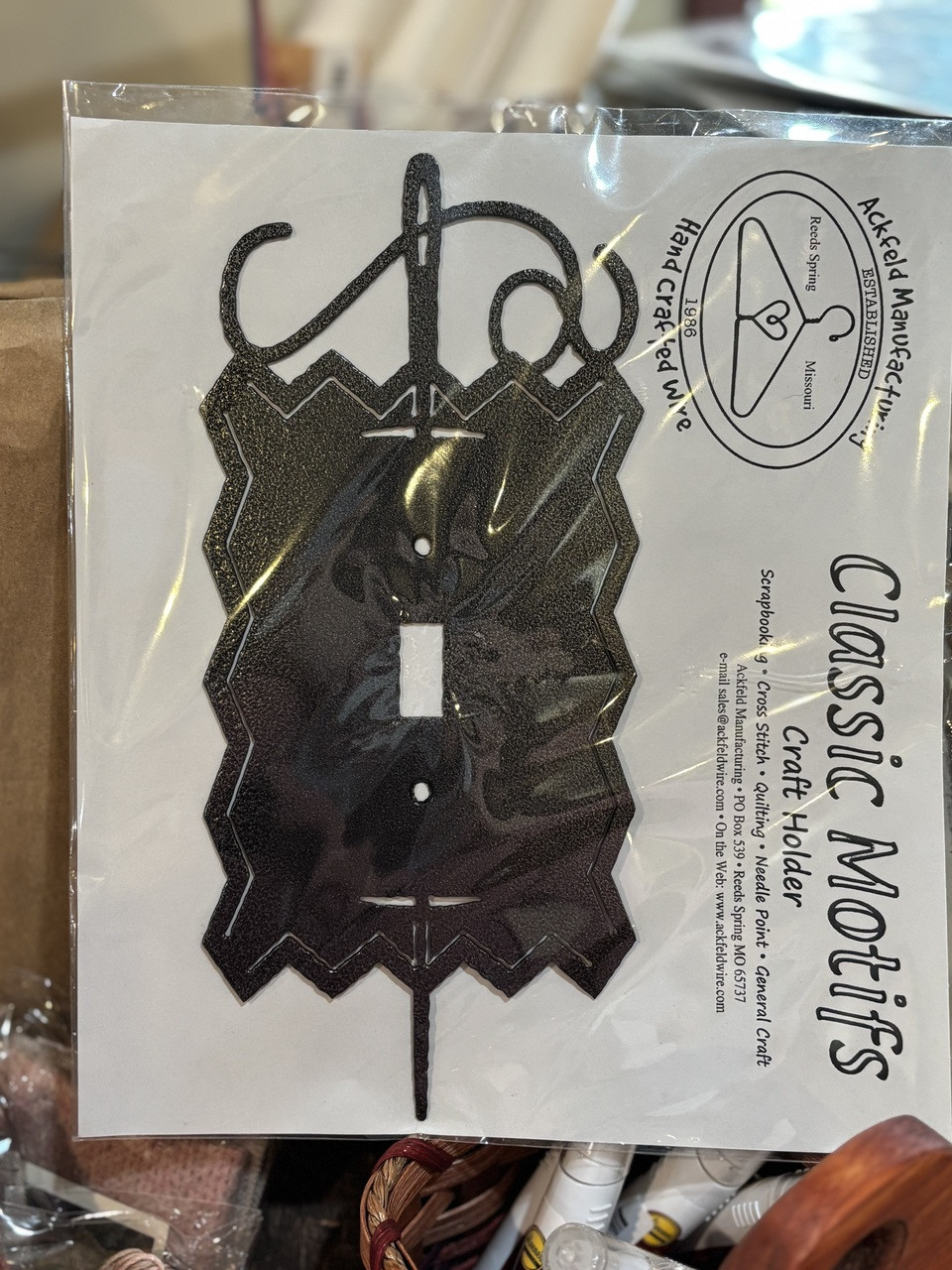 Needle and Thread Light Switch Cover