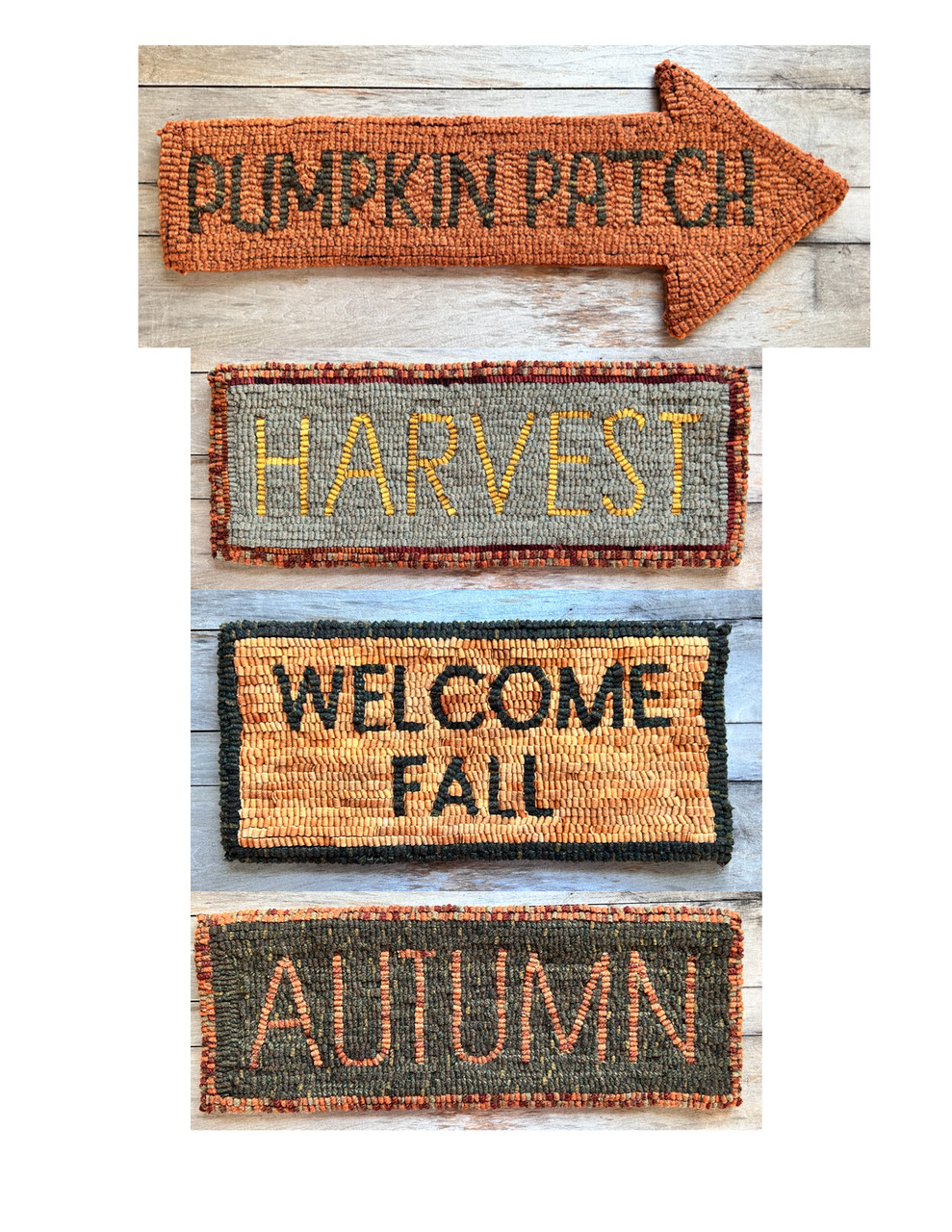 Words Matter Series ~ Autumn Rug Hooking Kit - The Old Tattered Flag