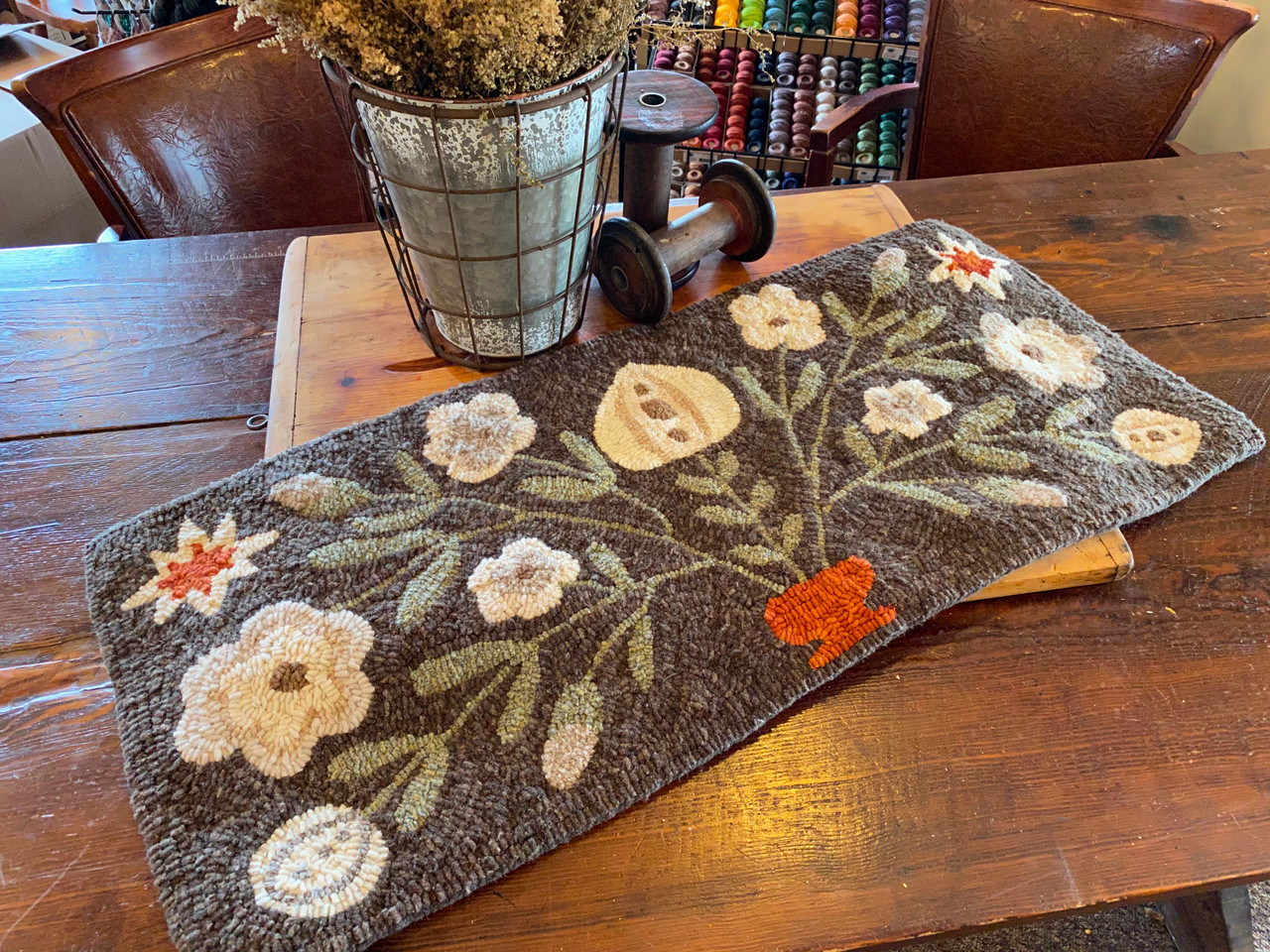 Flag in the Flower Garden Rug Hooking Pattern