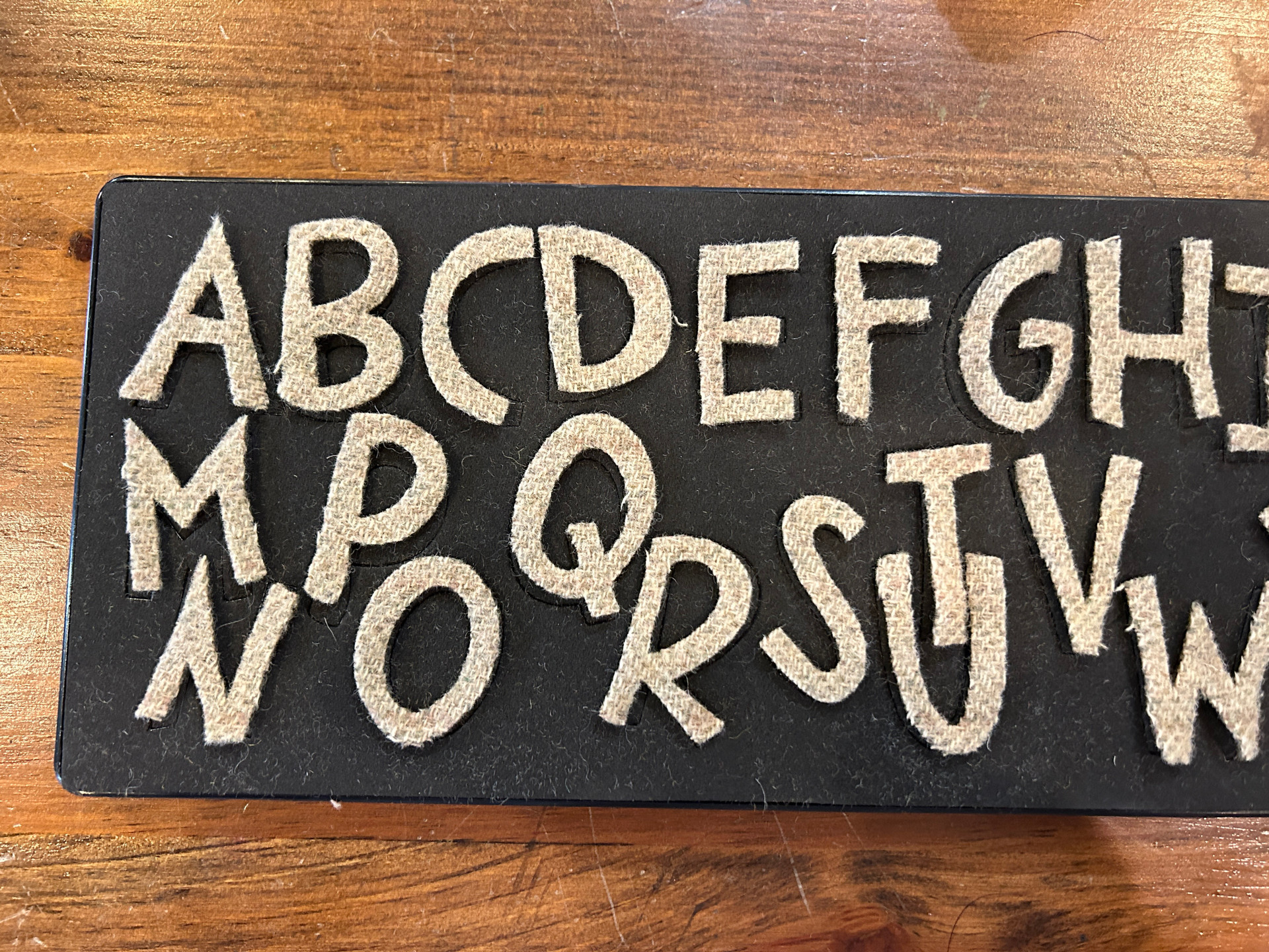 Wonky Alphabet Fabric cutting Die for Appliqué