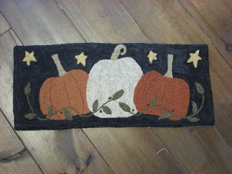 3 Pumpkins Rug Hooking Pattern