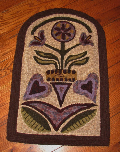 Butter Mold Flower Rug Hooking Pattern