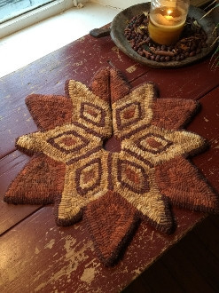 The Christmas Star Tree Skirt Rug Hooking Pattern