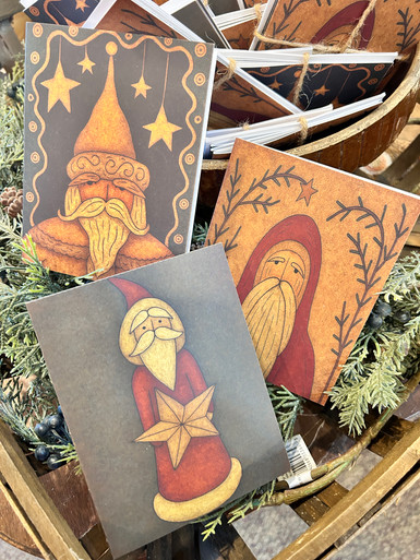 Set of 3 OTF Santa Christmas cards