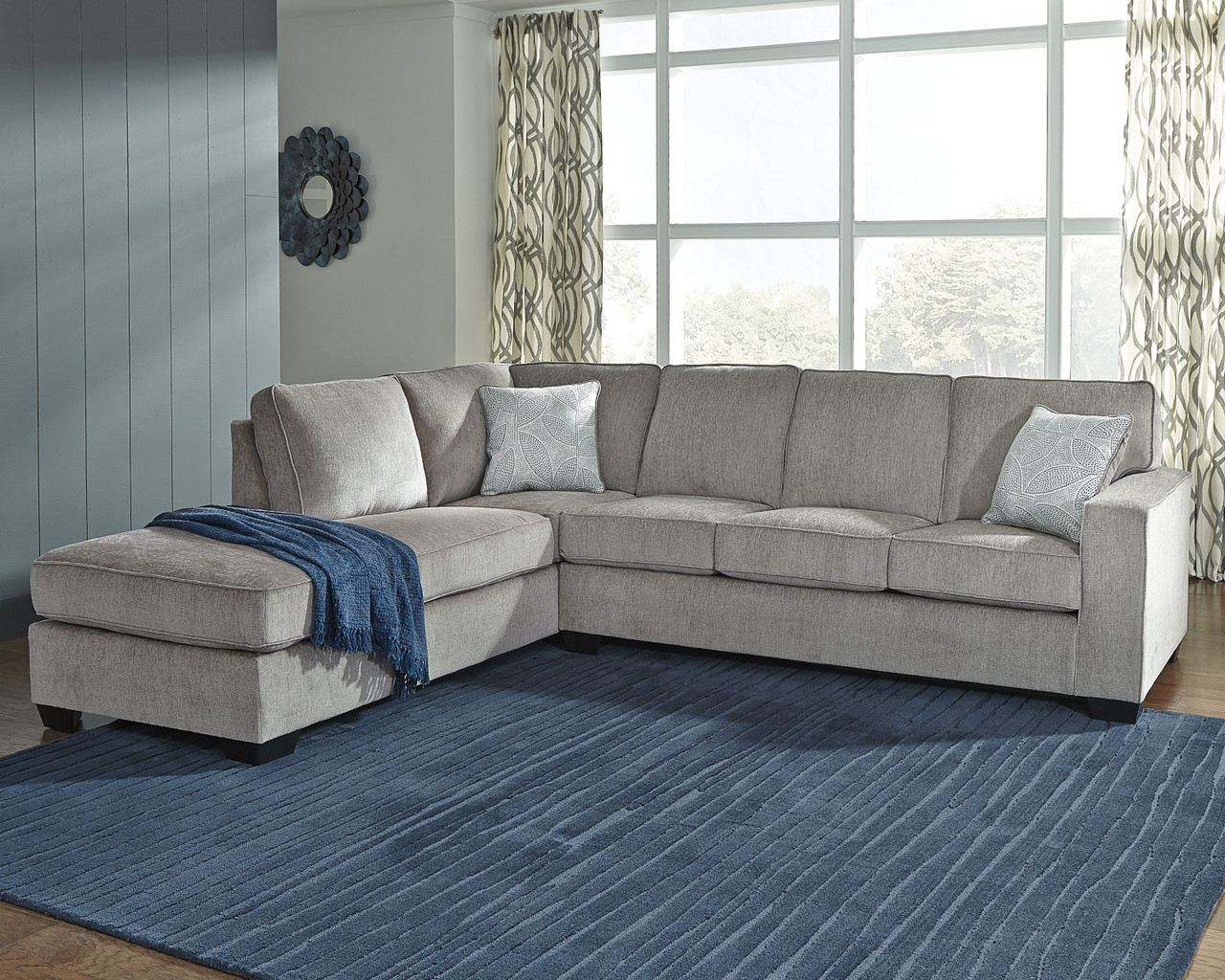 Altari Light Gray Left Arm Facing Chaise 2 Pc Sectional