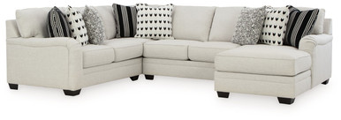 The Huntsworth Dove Gray 4-Piece Sectional With Raf Corner Chaise ...