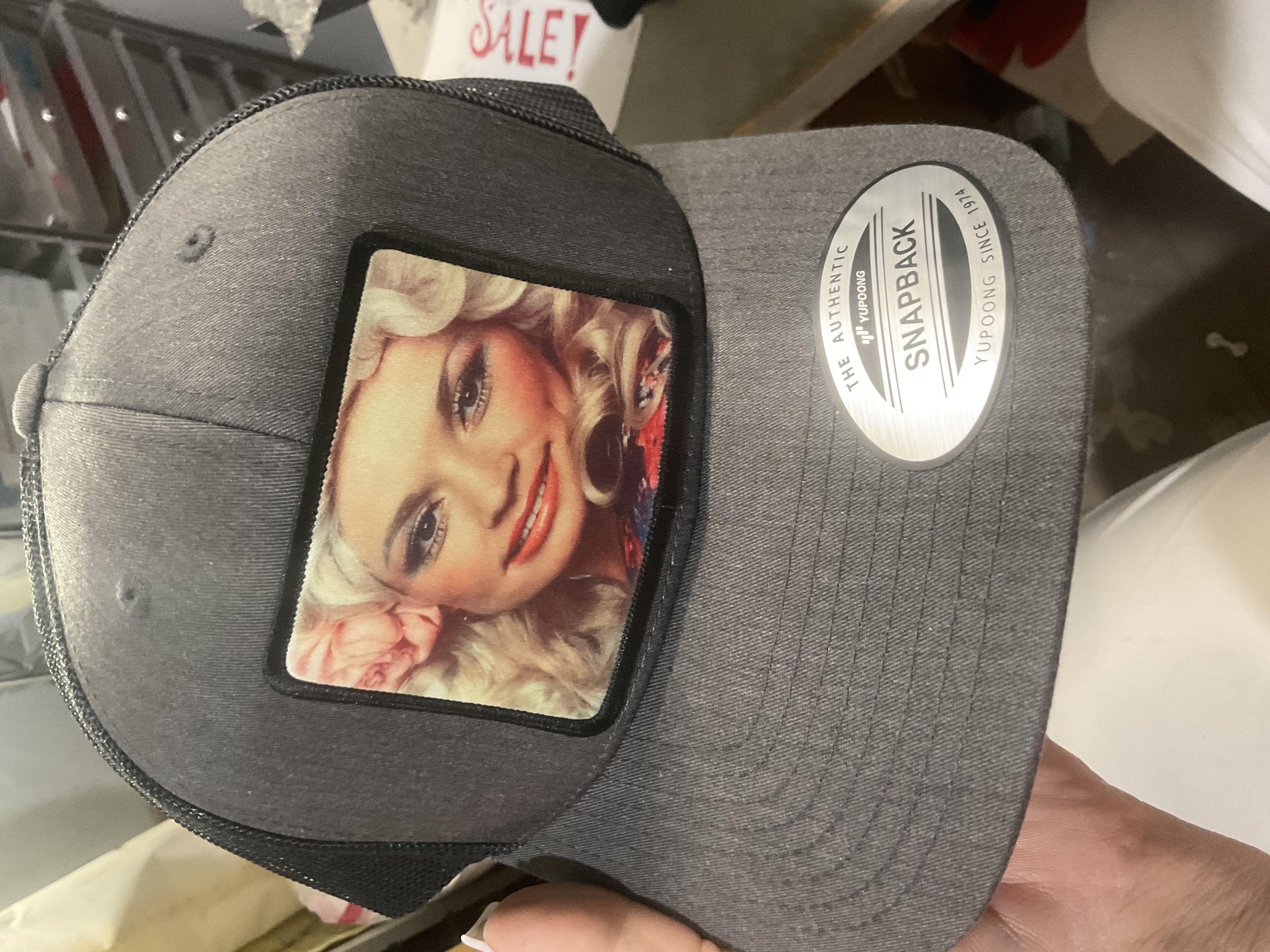 Baseball Trucker Cap, Dolly Glam Grey Dolly Parton Dollywood Snap Back ...