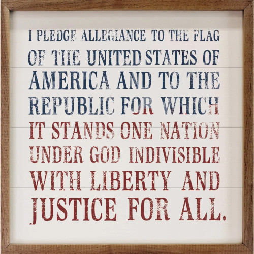 Wooden Small Sign Pledge Allegiance To The Flag USA Charlie Kirk - Go ...