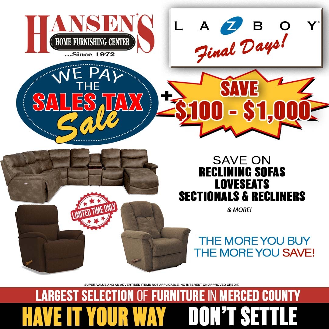#1 Furniture Store in Merced County │ Hansen's Home Furnishing Center