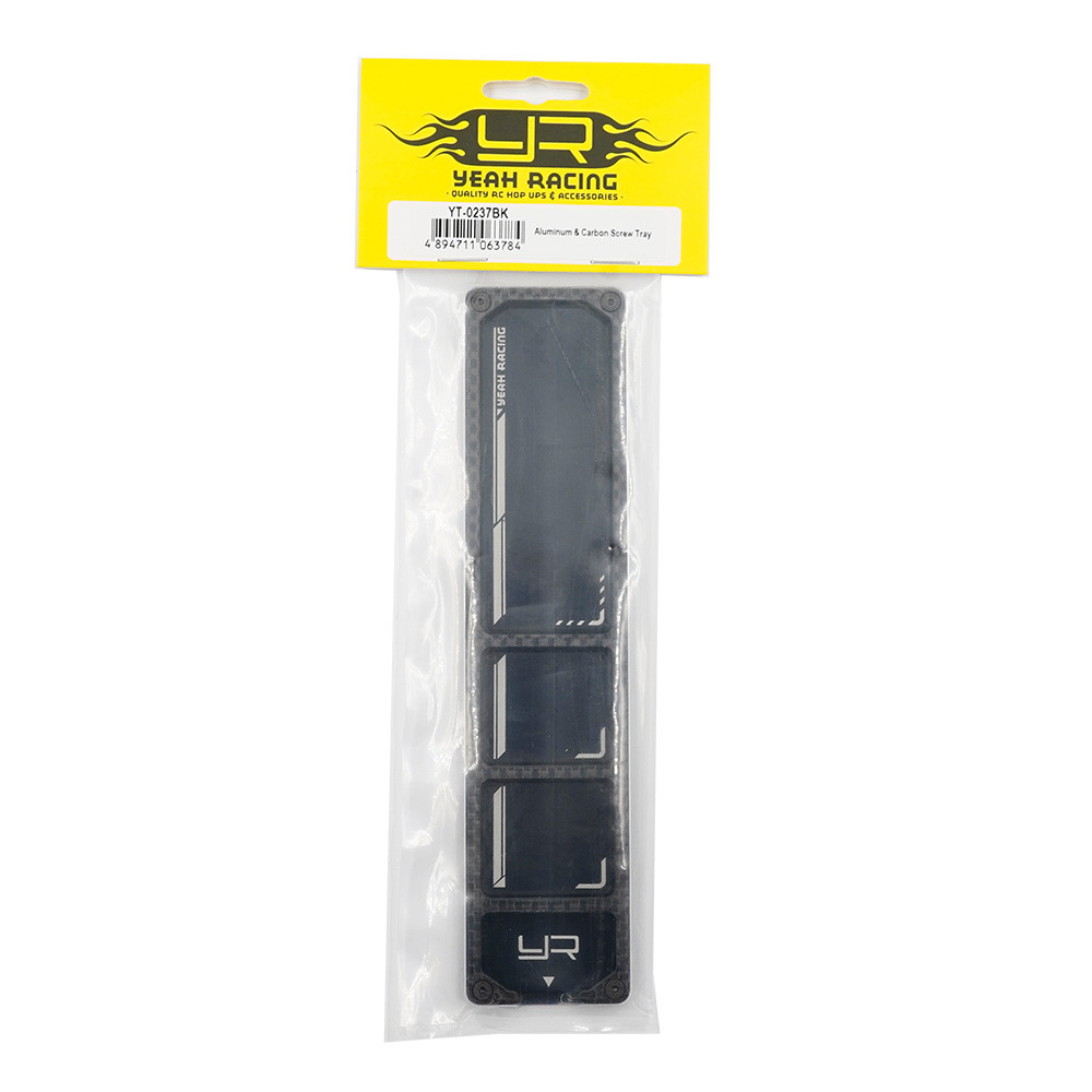 Yeah Racing Aluminium Parts Tray 14.5 X 9.5 X 0.9 cm Black