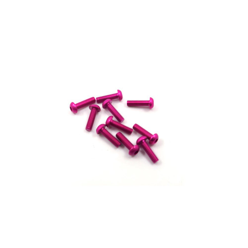 Aluminium Pink Screw 3x8mm Hex Socket Button Head Screw 10pcs