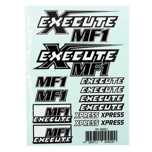 Execute MF1 Logo Sticker Decal A6 148x105mm