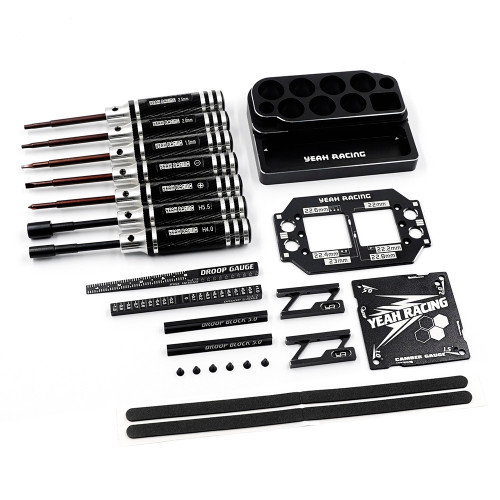 Yeah Racing Aluminium Chassis Set Up Tool Kit For 1/27 1/28 Mini-Z